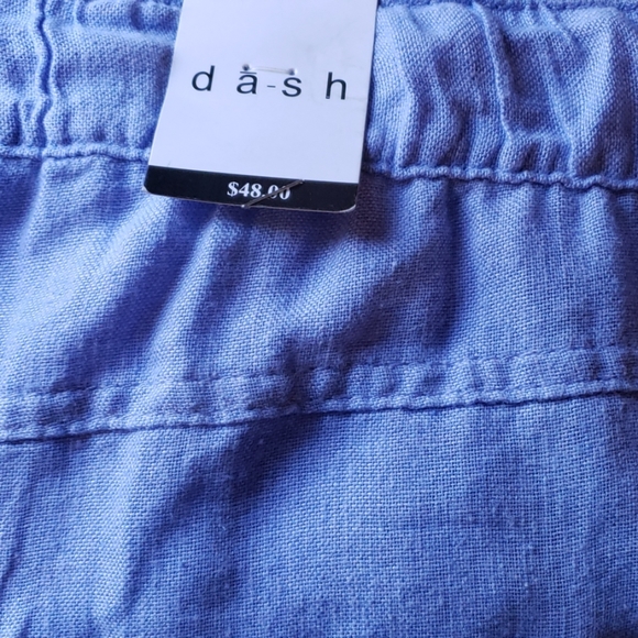dash | Pants & Jumpsuits | Dash Light Blue Linen Capris | Poshmark